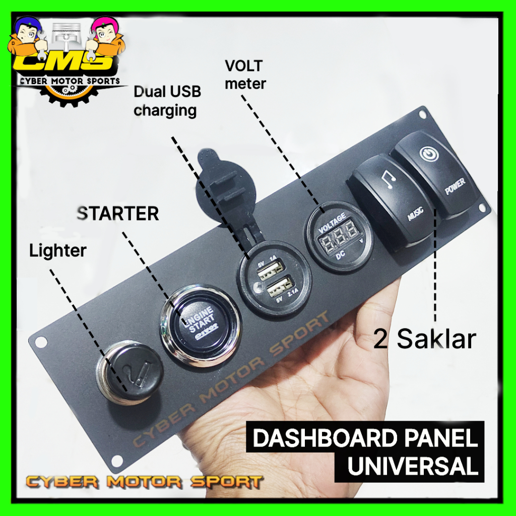 Jual Dashboard mobil tombol start saklar panel indikator mobil 2 ...