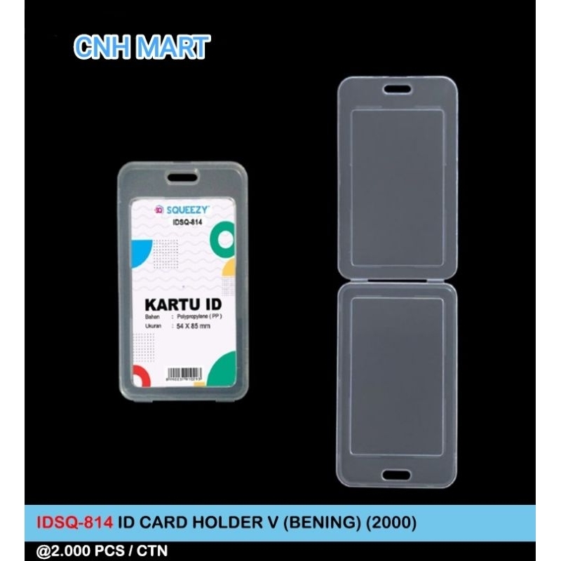 Jual (10)Pcs Id Card Holder SQUEEZY IDSQ- 814 - Card ID Frame - Name ...
