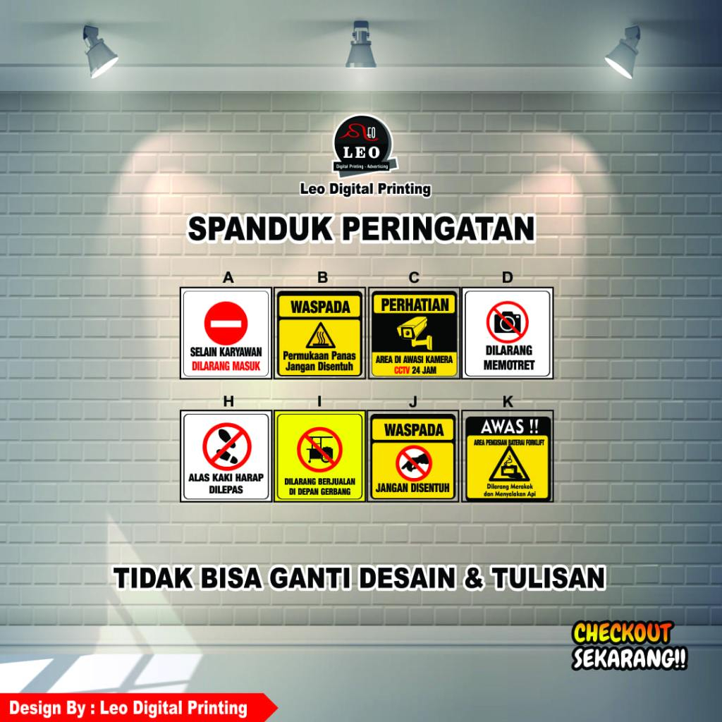 Jual Spanduk Larangan Masuk / Banner Titik Kumpul / Spanduk Area ...