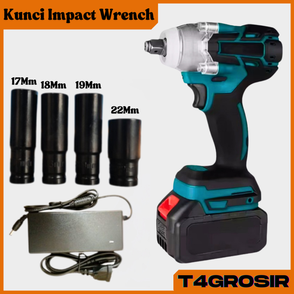 Jual Impact Wrench Brushless 520NM 21V Impact Baterai Mesin Bor Untuk ...
