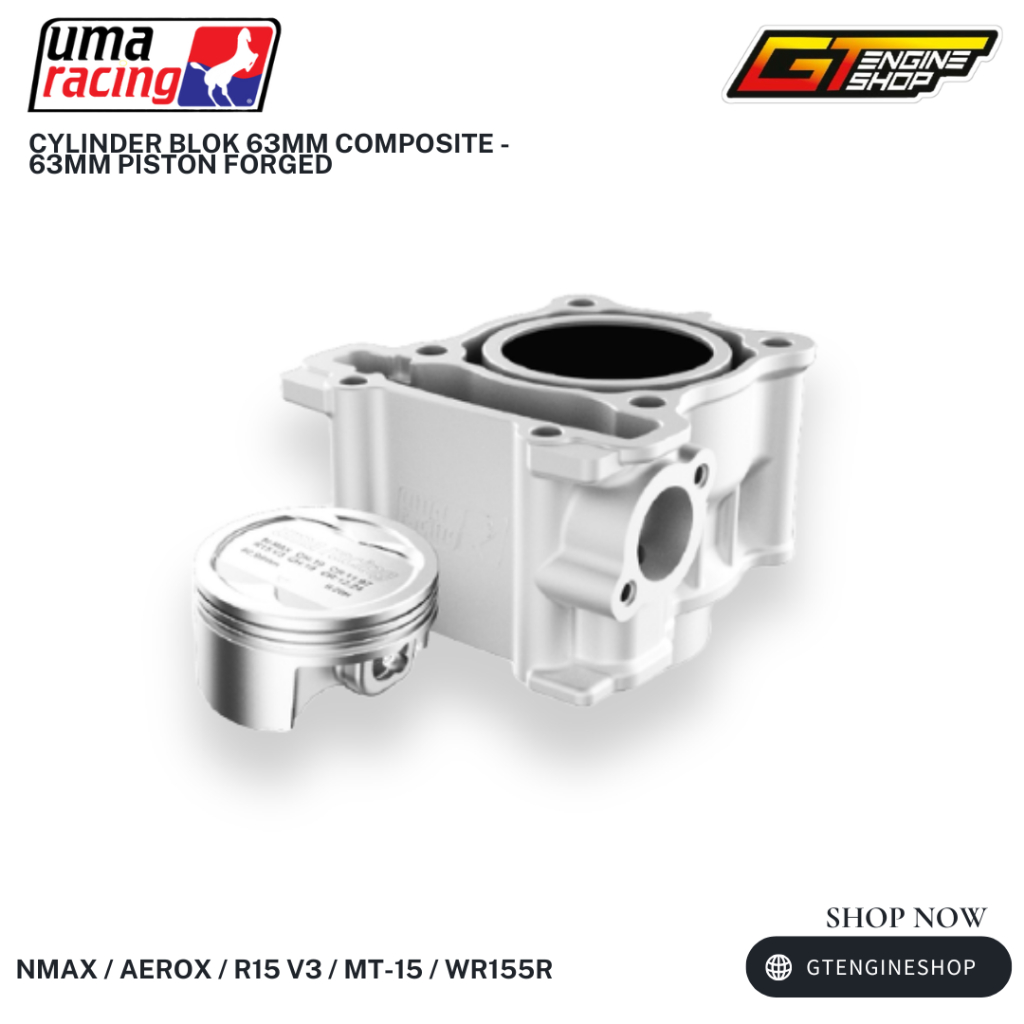 Jual BLOK SEHER NMAX AEROX 63MM UMA RACING BLOK PISTON 63MM NMAX AEROX ...