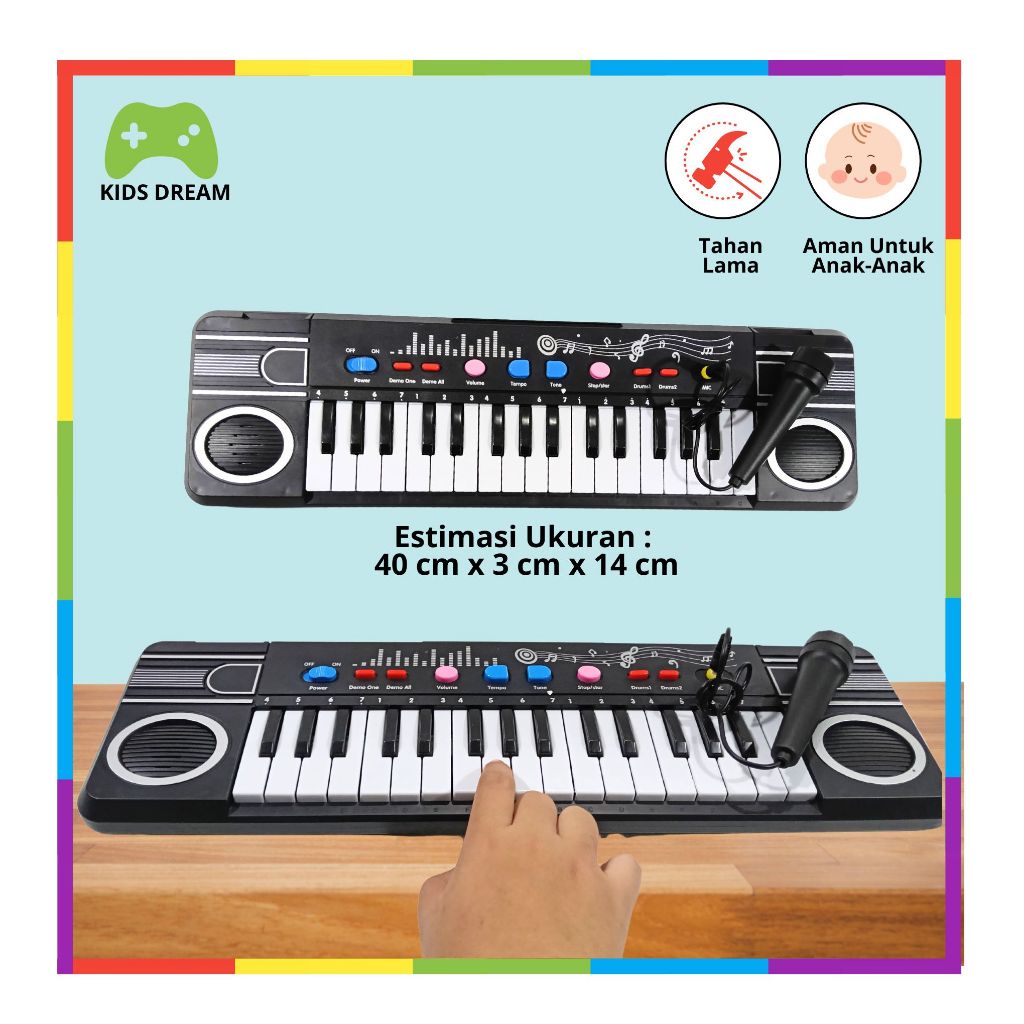Jual Mainan Piano Anak Electronic Organ 32 kunci nada 32 lagu 8-11 ...