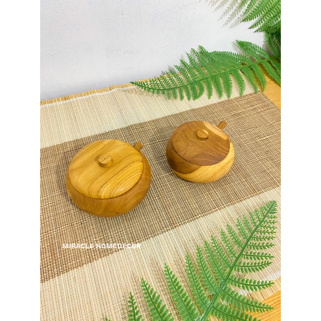 Jual Miracle Homedecor - tempat garam kayu / tempat sambal kayu ...