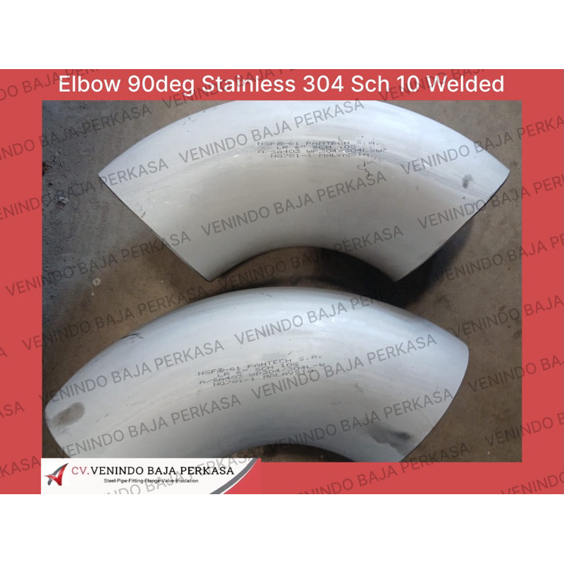 Jual Elbow 90deg Las Stainless 304 / SS 304 / Knee Sch 10 welded 10” 12” 14” | Shopee Indonesia