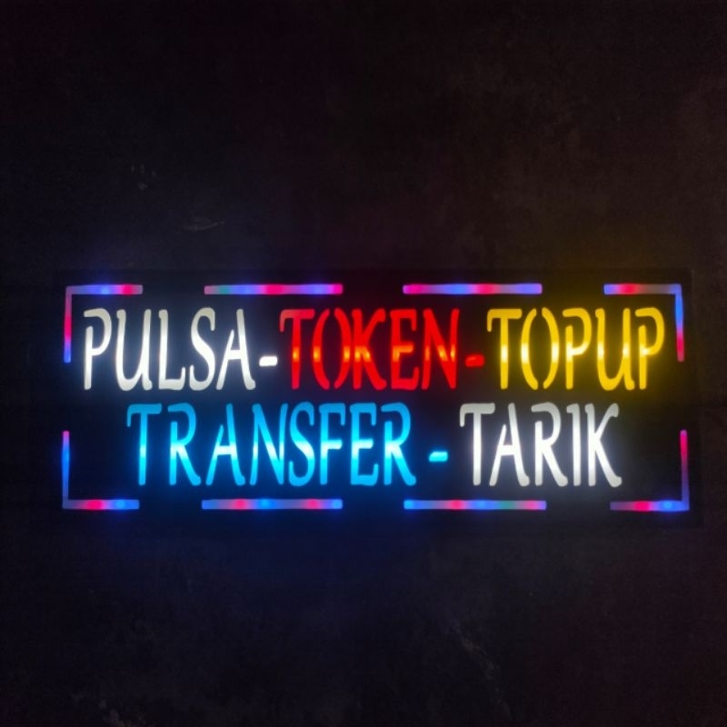 Jual Lampu Jual Pulsa Token Topup Transfer Tarik | Lampu Sign | Lampu ...