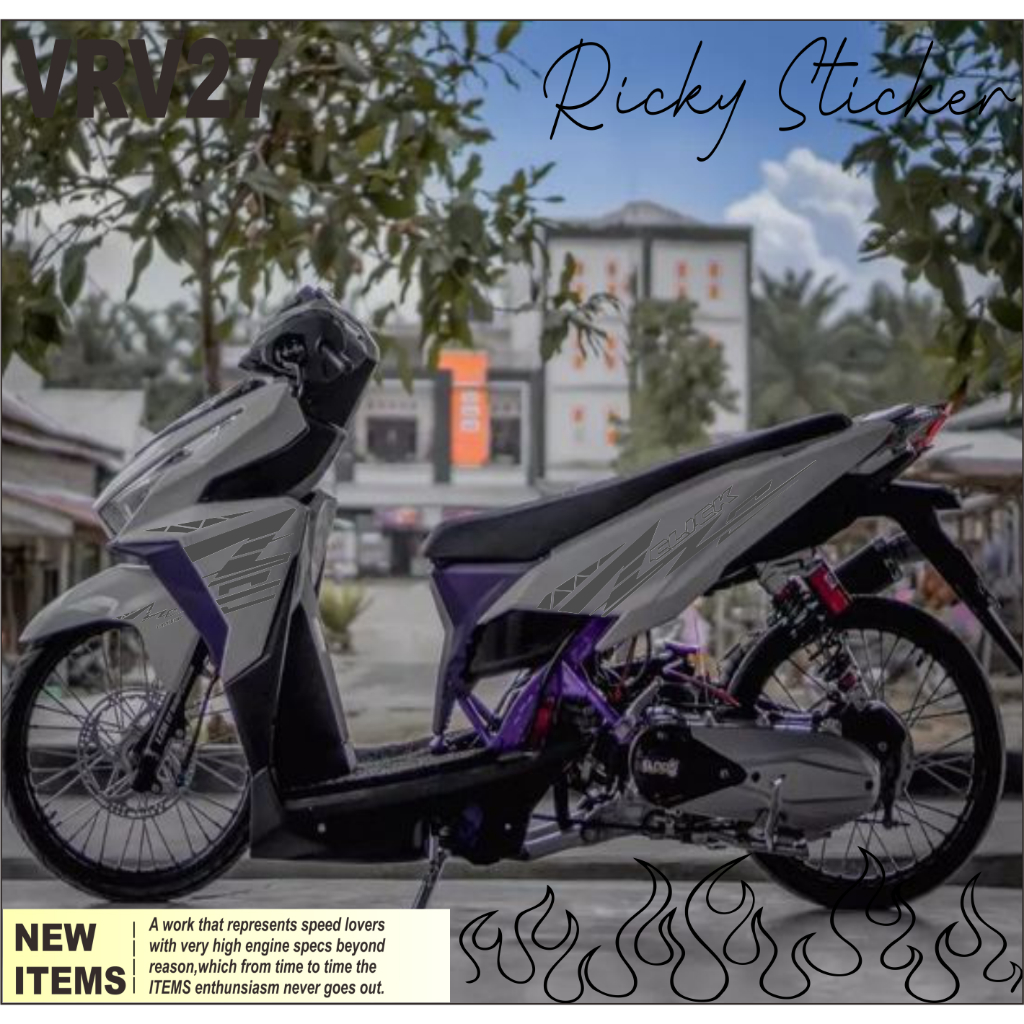 Jual VRV27 CUTTING STICKER STRIPING VARIASI VARIO LED OLD 125-150 ...