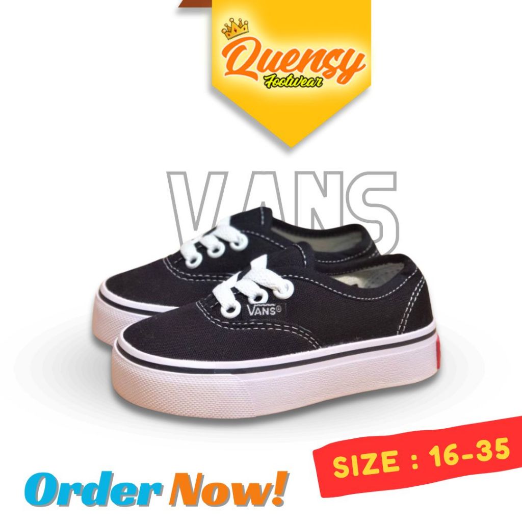 Jual Sepatu anak vans autentik tali hitam/navy alas kaki anak laki laki ...