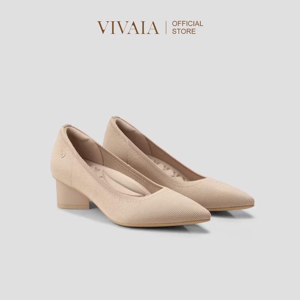 Jual Vivaia Sepatu Wanita Pointed-Toe Chunky Heels (Tracy Pro) - Almond ...