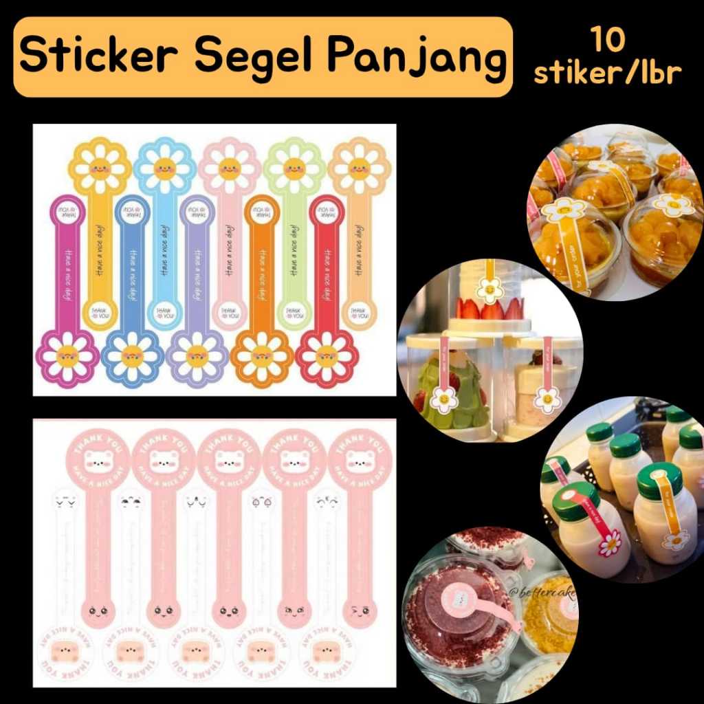 Jual stiker segel panjang stiker botol 1 lembar sticker segel botol ...