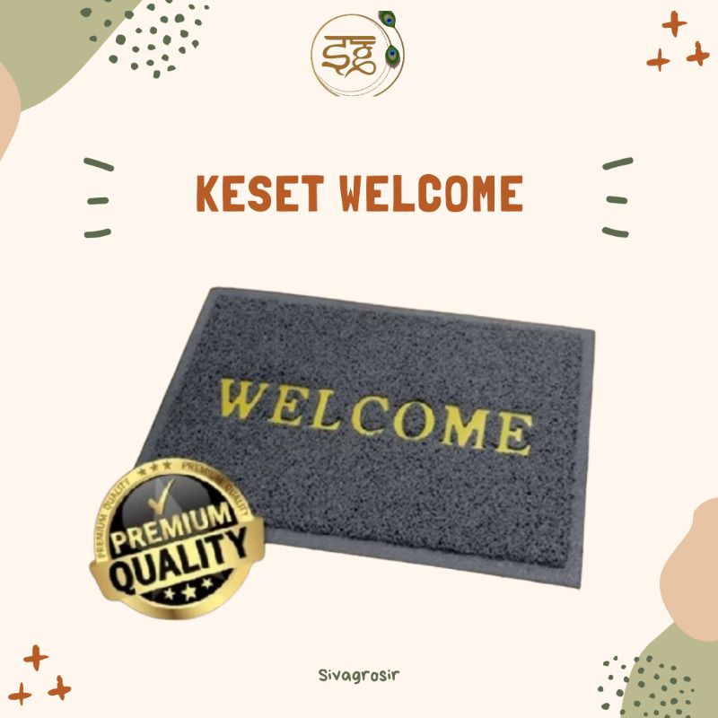 Jual Keset Kaki Welcome Keset Lantai Persegi Panjang Ukuran 60cm x 40cm ...