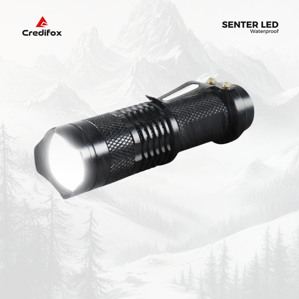 Jual CREDIFOX Senter LED Zoom Waterproof 2000 Lumens - Senter Outdoor Hiking - Senter Gunung ...