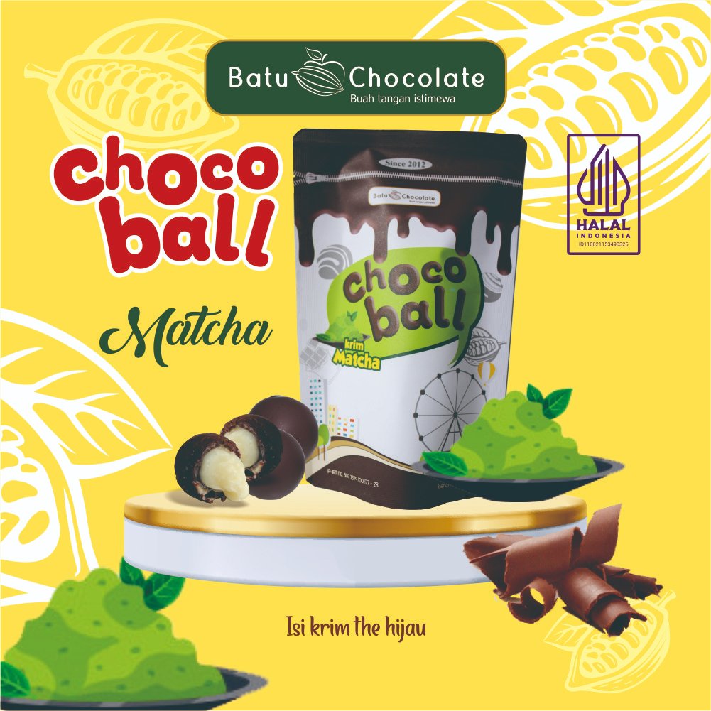 Jual Batu Chocolate - Chocoball Matcha / Green Tea - Oleh Oleh Khas ...
