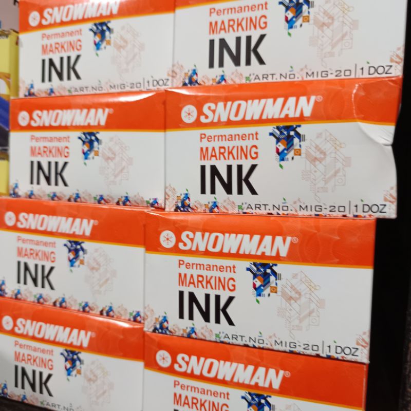 Jual 1 Box Tinta Spidol Permanent SNOWMAN (isi 12 Pcs) | Shopee Indonesia