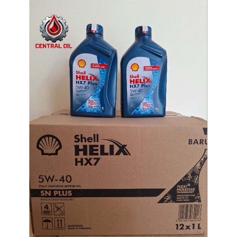 Jual Oli Shell Helix HX7 Plus 5W-40 1L (1 Dus) | Shopee Indonesia