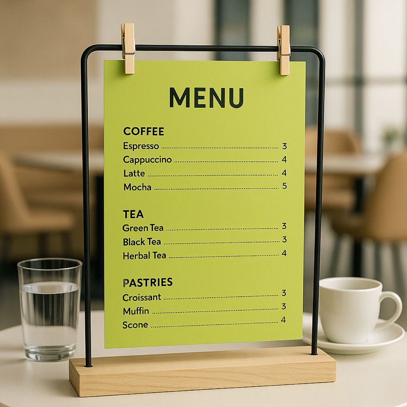 Jual STAND MENU A4 PORTRAIT INDUSTRIAL KALENDER MEJA GANTUNGAN MENU ...