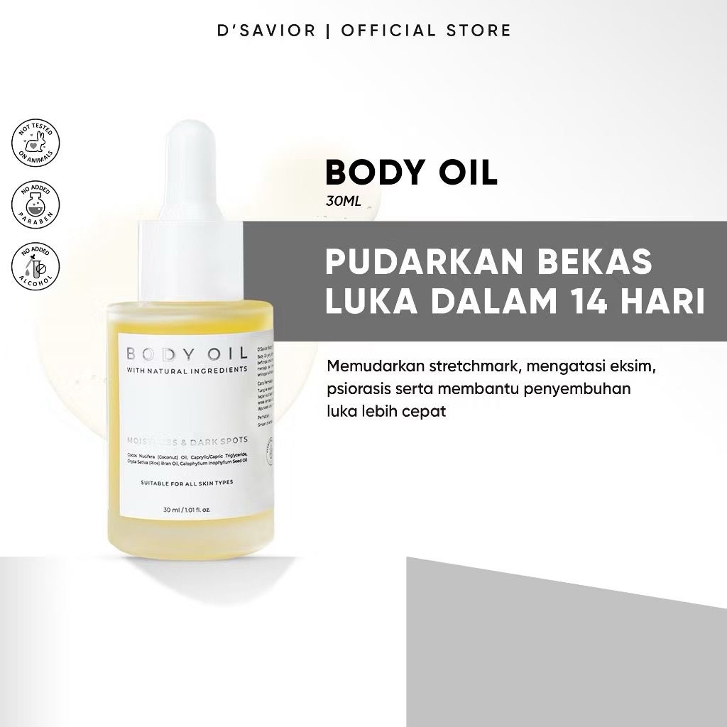 Jual DSAVIOR Body Oil memudarkan stretchmark dan belas luka bio oil ...