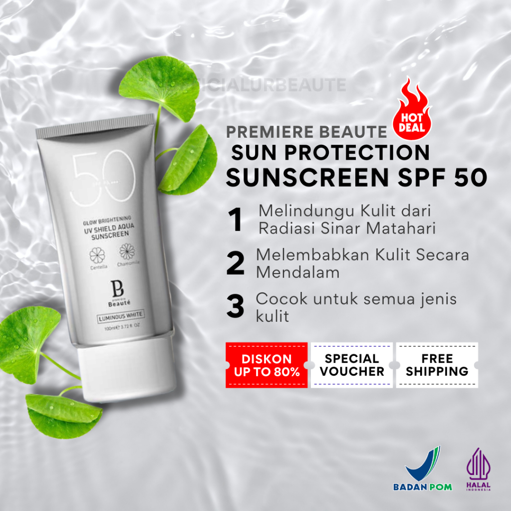 Jual 𝗣𝗥𝗘𝗠𝗜𝗘𝗥𝗘 𝗕𝗘𝗔𝗨𝗧𝗘 Sunscreen (SPF 50 PA+++) 40ml Luminous White ...