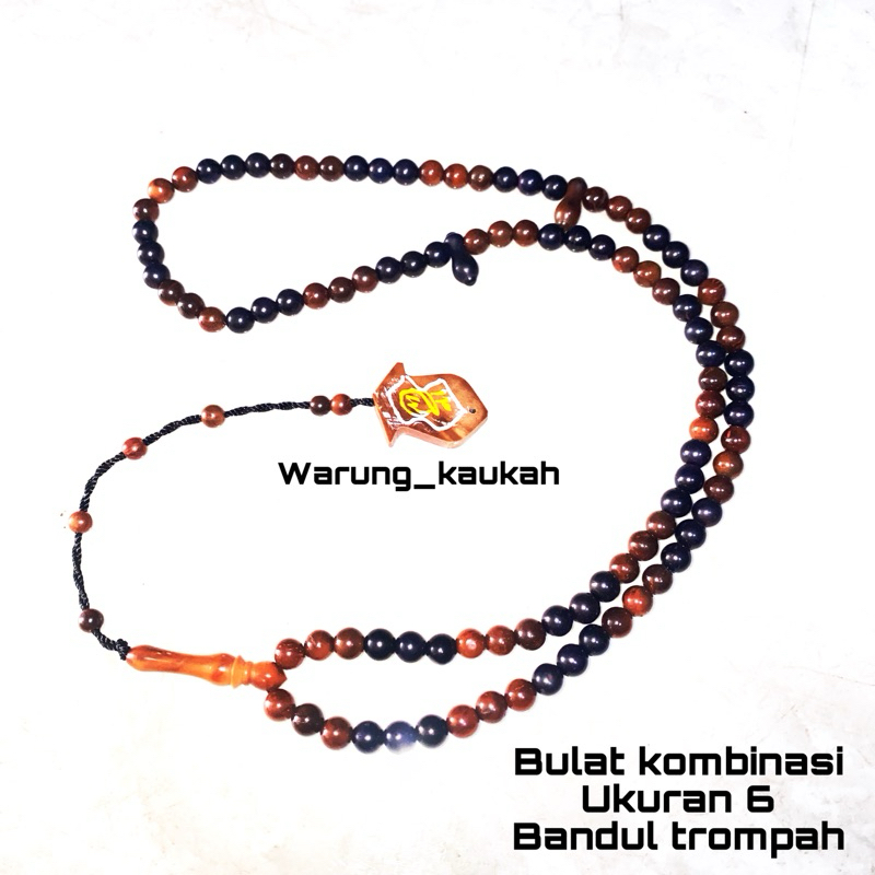 Jual TASBIH KAUKAH WARNA KOMBINASI COKLAT HITAM UKURAN 6 BANDUL ...
