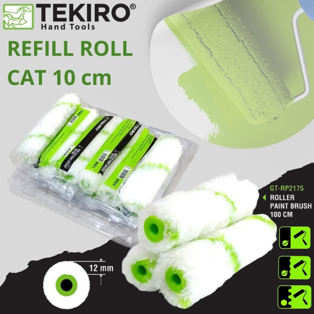 Jual TEKIRO Isi Bulu Kuas Roll Kapal Wool 4" Inch Refill Roller Cat ...