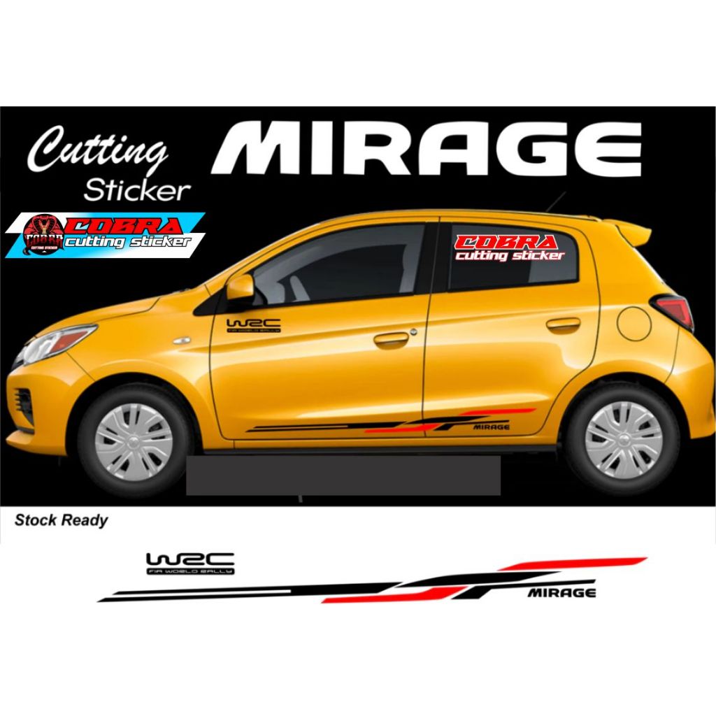 Jual STICKER STIKER MIRAGE CUTTING STICKER BODY SAMPING MOBIL MIRAGE ...