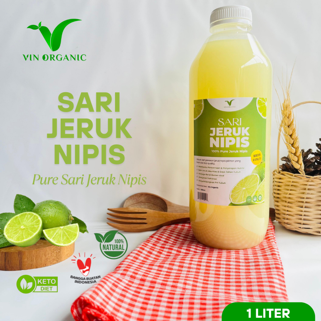Jual VIN ORGANIC Sari Jeruk Nipis Minuman Diet Sehat 1 Liter | Shopee ...