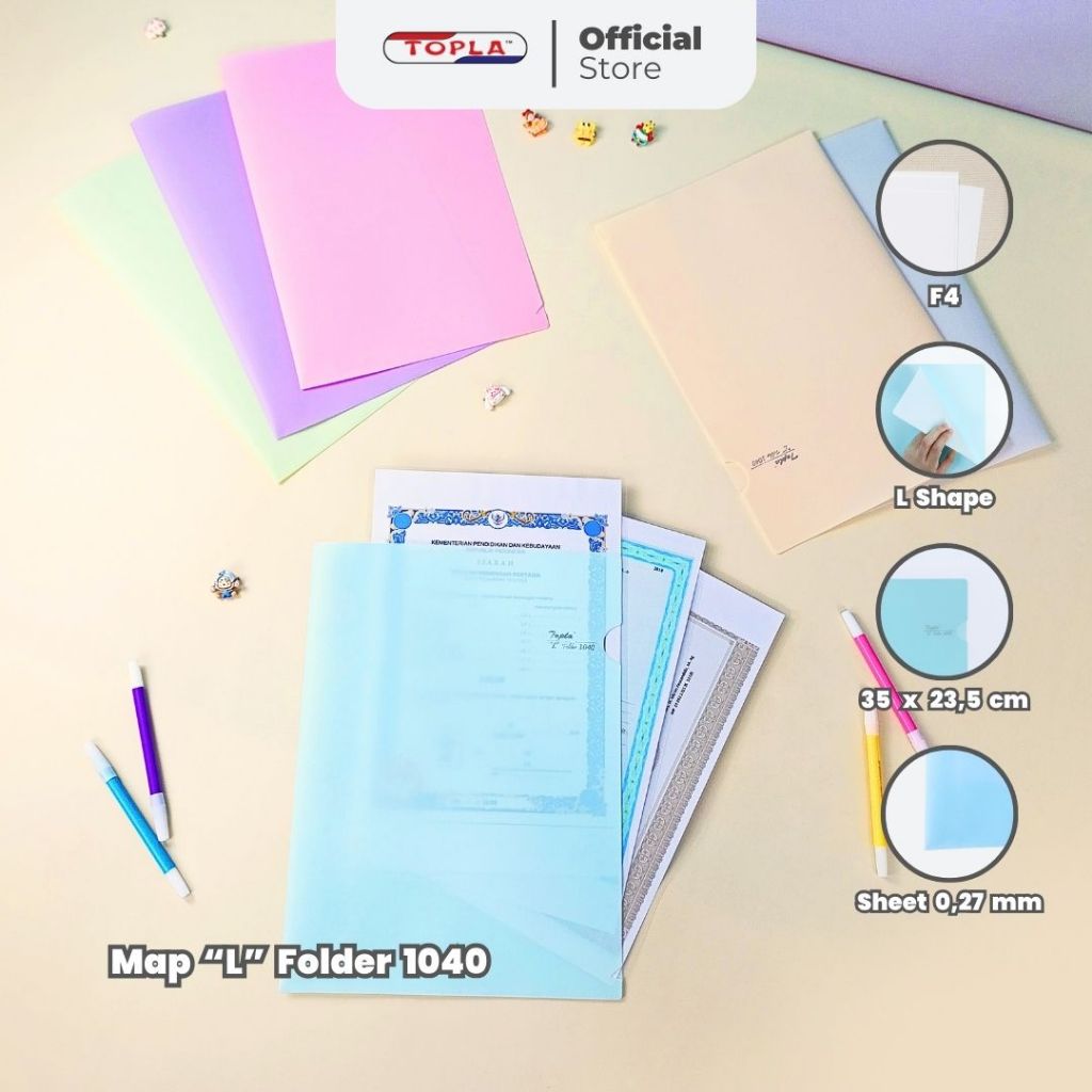 Jual Map L 1040 organizer kertas dokumen map selip tebal full warna ...