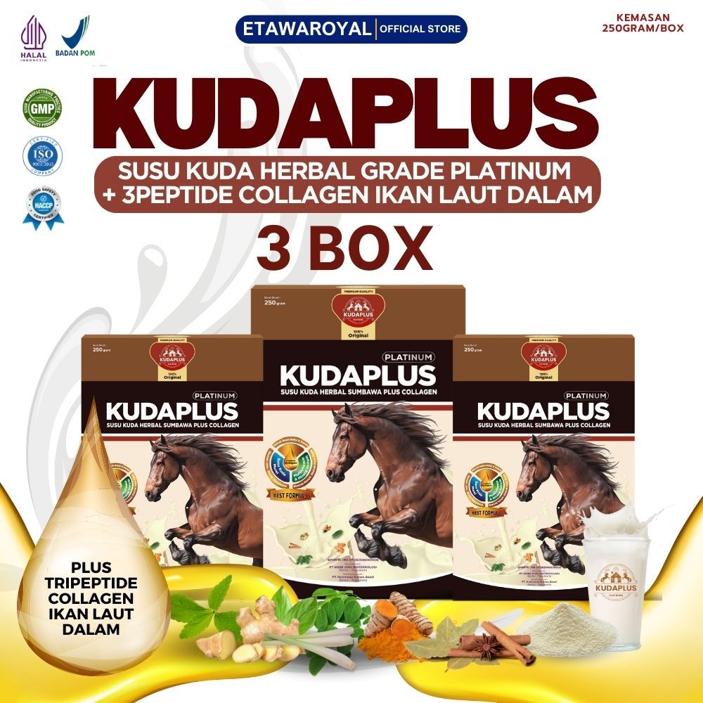 Jual Susu Kuda Lombok Herbal dengan Collagen Kudaplus 100% susu kuda ...