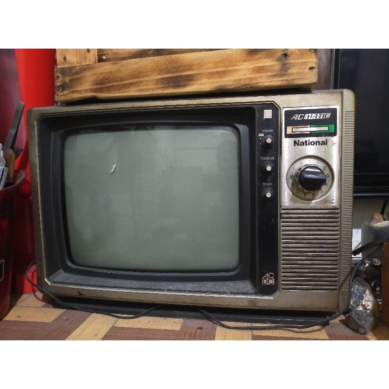 Jual Tv jadul merek National Hitam Putih | Shopee Indonesia