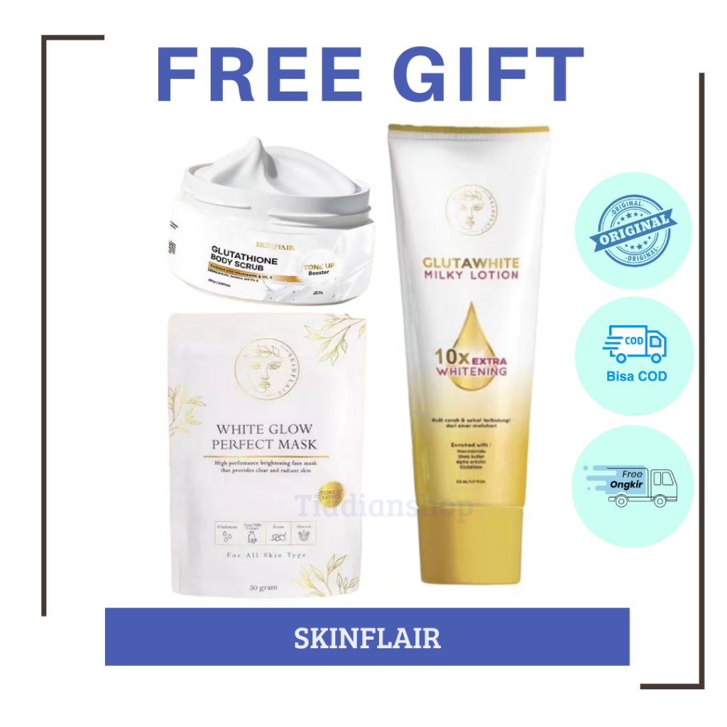 Jual SKINFLAIR white glow perfect mask - glutawhite milky lotion ...