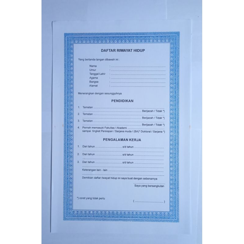 Jual Kertas daftar riwayat hidup | Shopee Indonesia