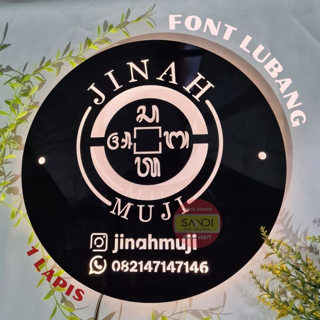 Jual Custom Papan Nama Usaha Toko Logo Perusahaan Acrylic Plang Nama ...