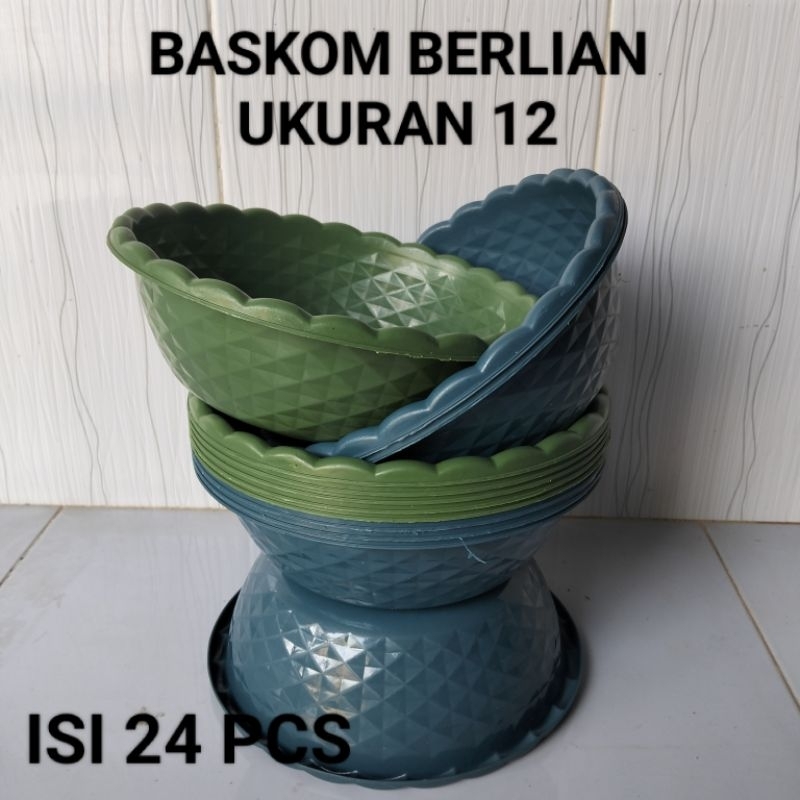 Jual ( isi 24 pcs ) baskom plastik berlian 12 super / baskom durian ...