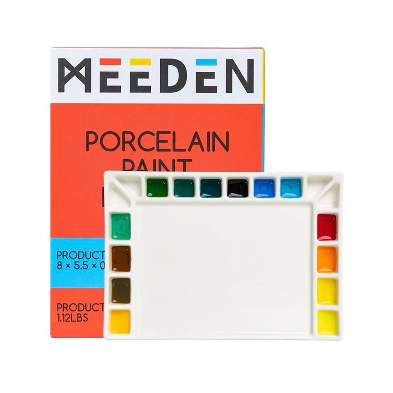 Jual Meeden Studio Porcelain Palette 18 Wells Palet Keramik Dual Design ...