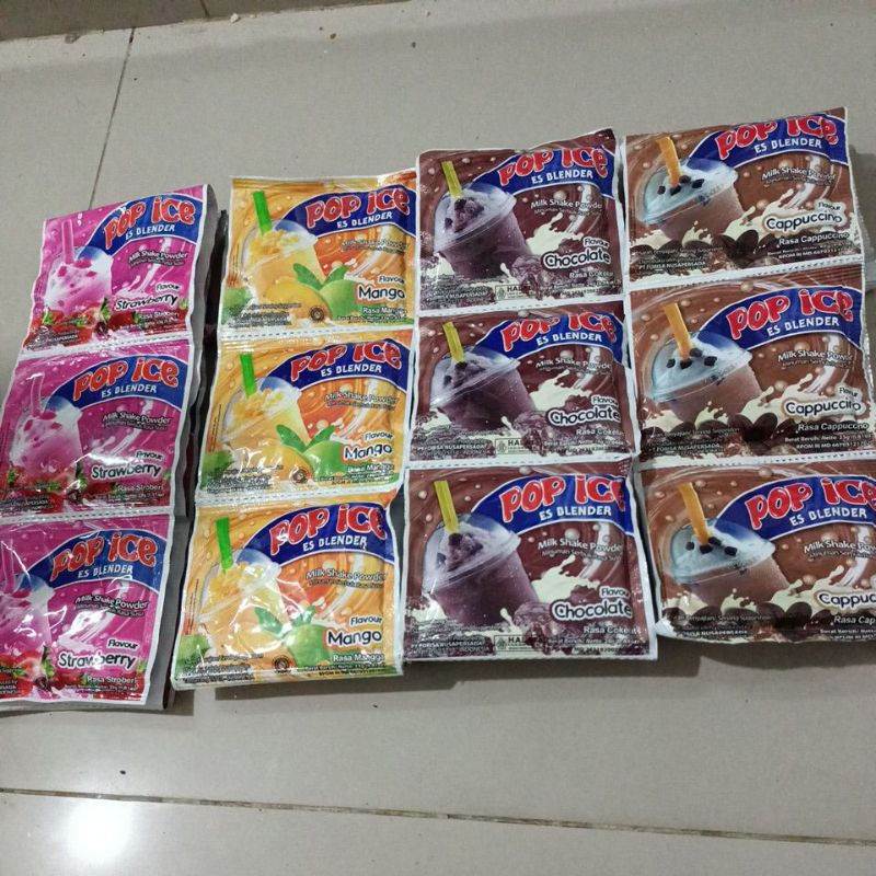 Jual Minuman Pop Ice 25 Gram Terlengkap Sachet Es Blender Eceran All ...