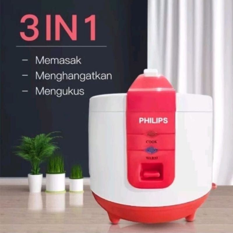 Jual RICE COOKER ORIGINAL PHILIPS 2L 400Watt | Shopee Indonesia