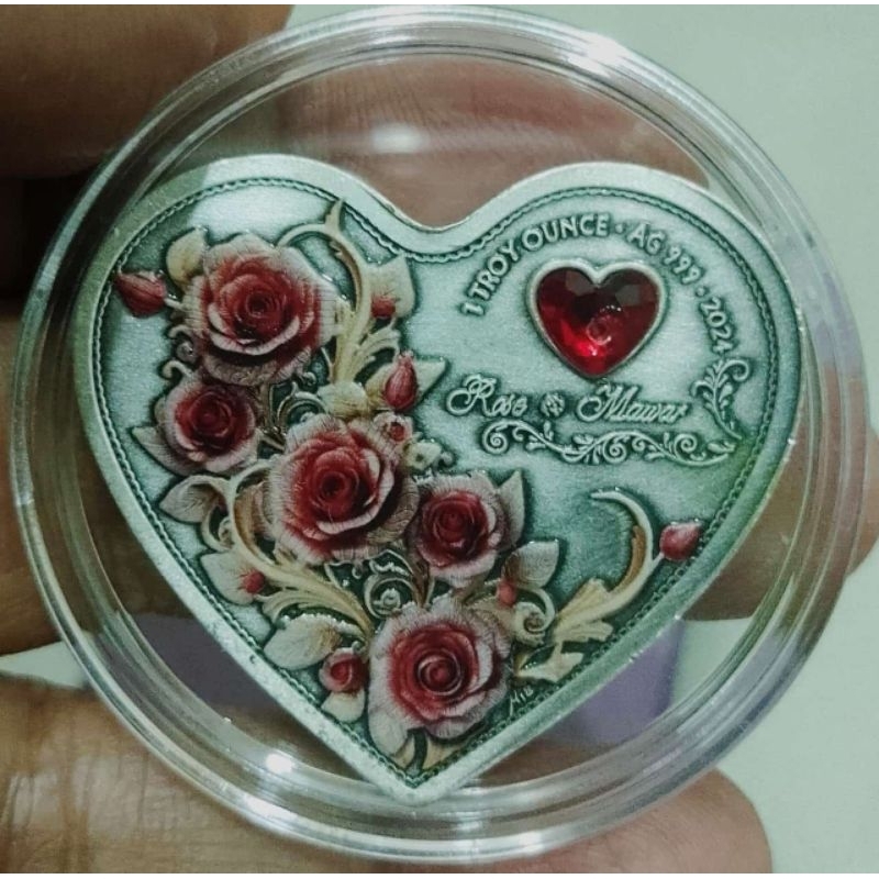 Jual Perak Central Bullion Love Rose 1 Oz | Shopee Indonesia