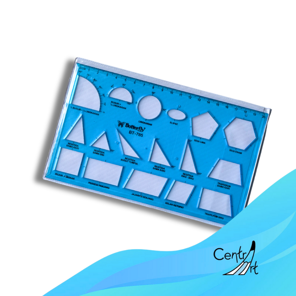 Jual Butterfly penggaris template / template ruler / penggaris ...