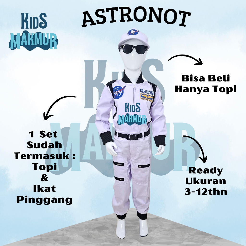 Jual Baju profesi astronot Anak laki laki tk Kostum Astronot Anak laki ...
