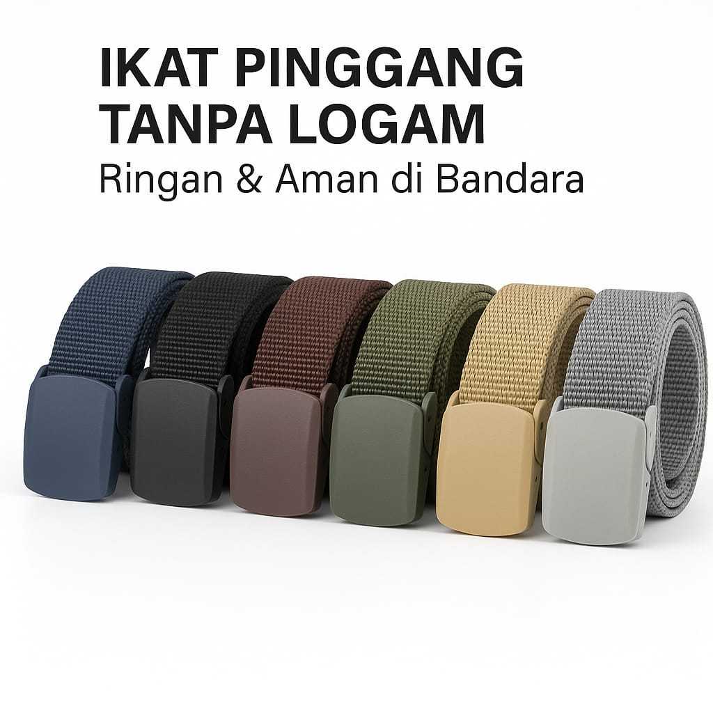 Jual Gesper Ikat Pinggang Pria Canvas Nylon Tactical Military Detector ...