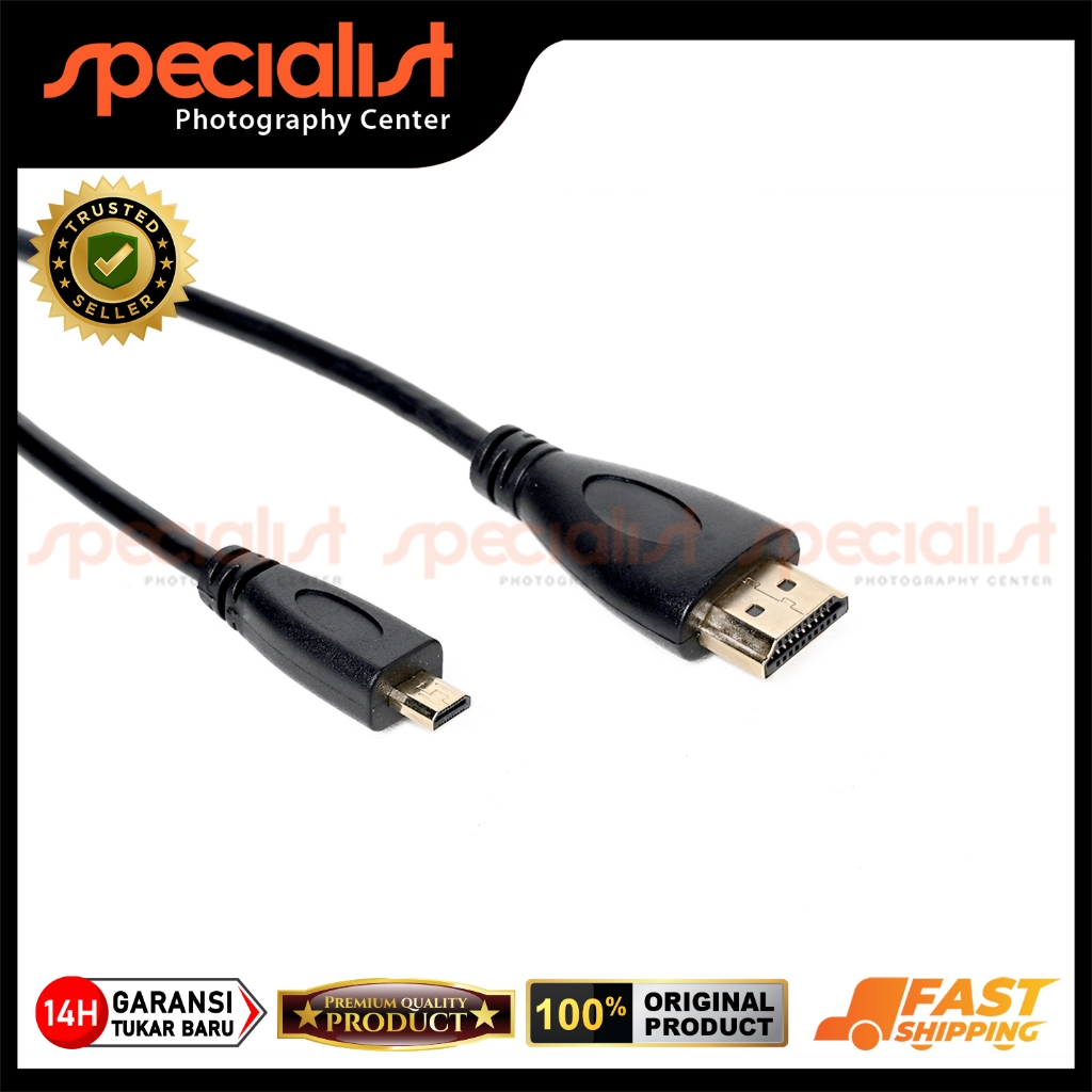 Jual Kabel Micro HDMI to HDMI | Shopee Indonesia