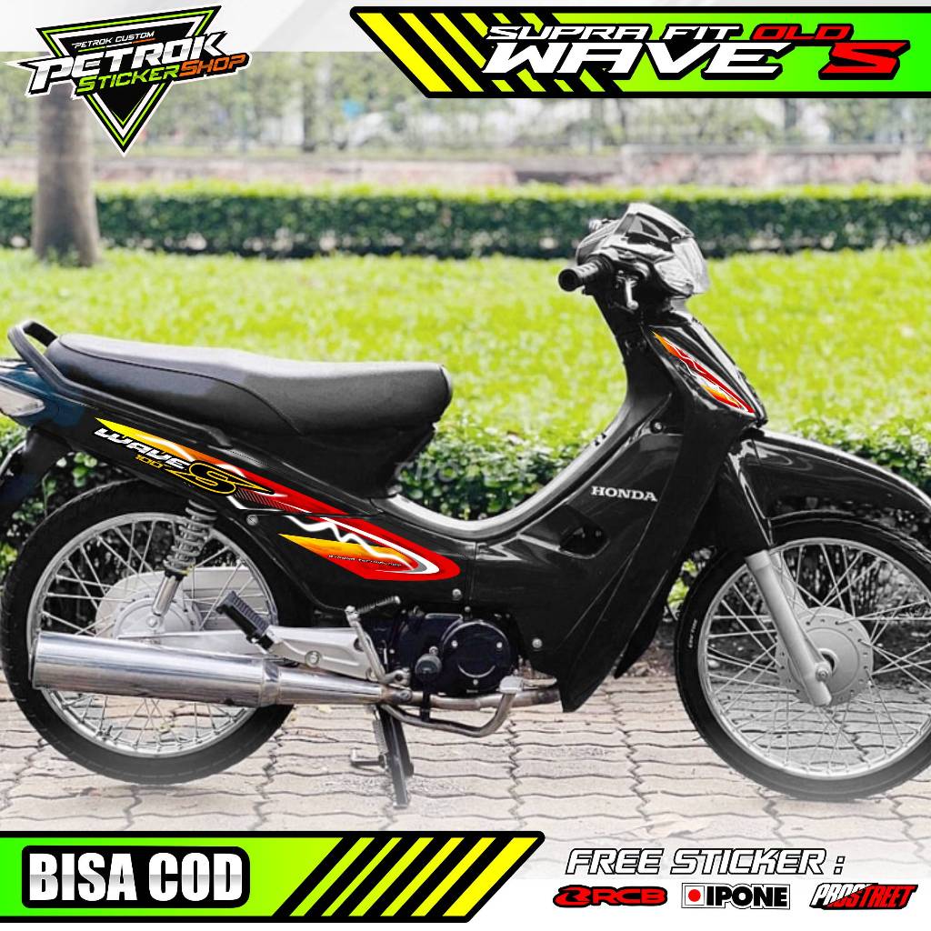 Jual STRIPING VARIASI MOTOR HONDA SUPRA FIT OLD WAVE S STYLE / STIKER ...