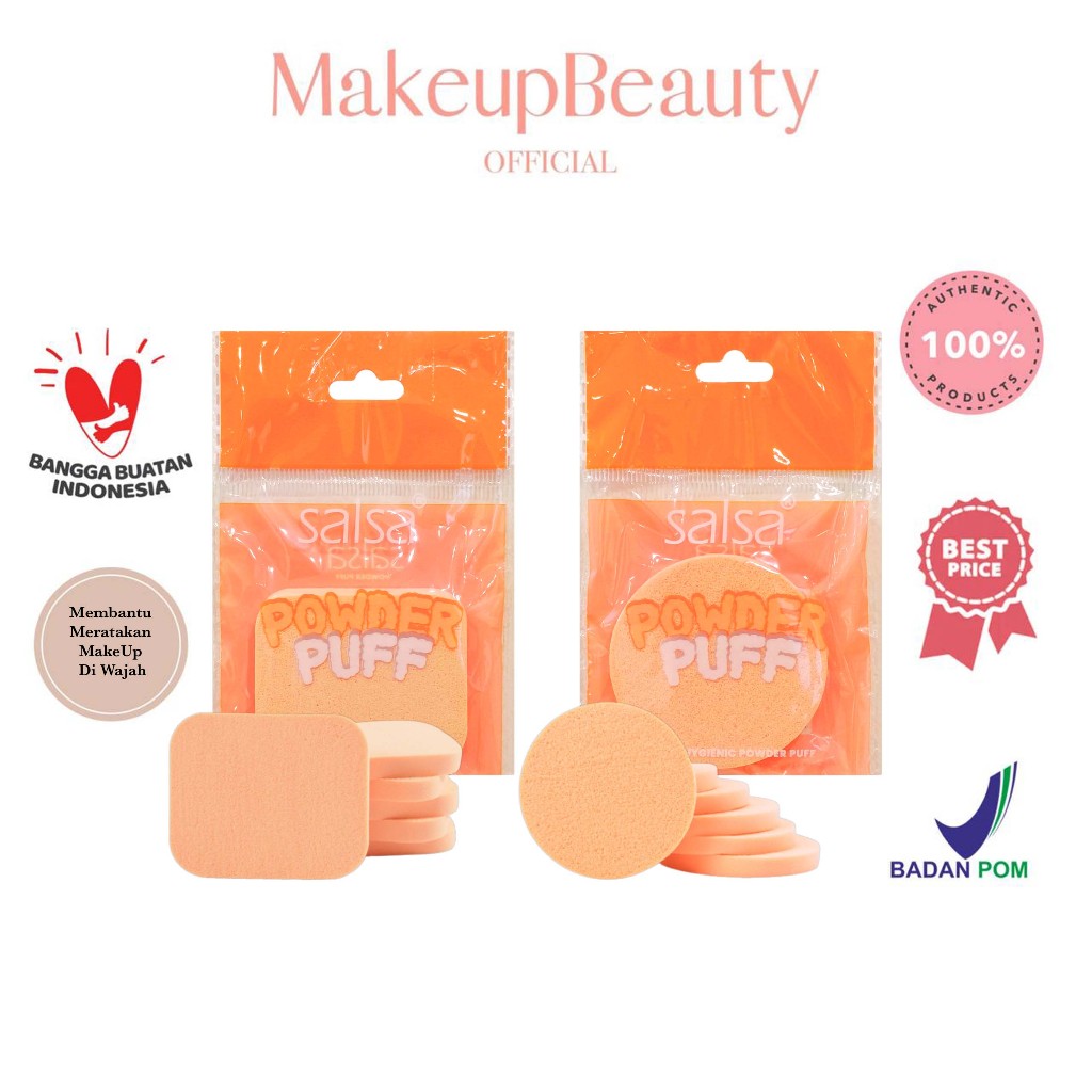 Jual SALSA Sponge Bedak Bulat / Persegi | Soft And Hygenic Powder Puff ...