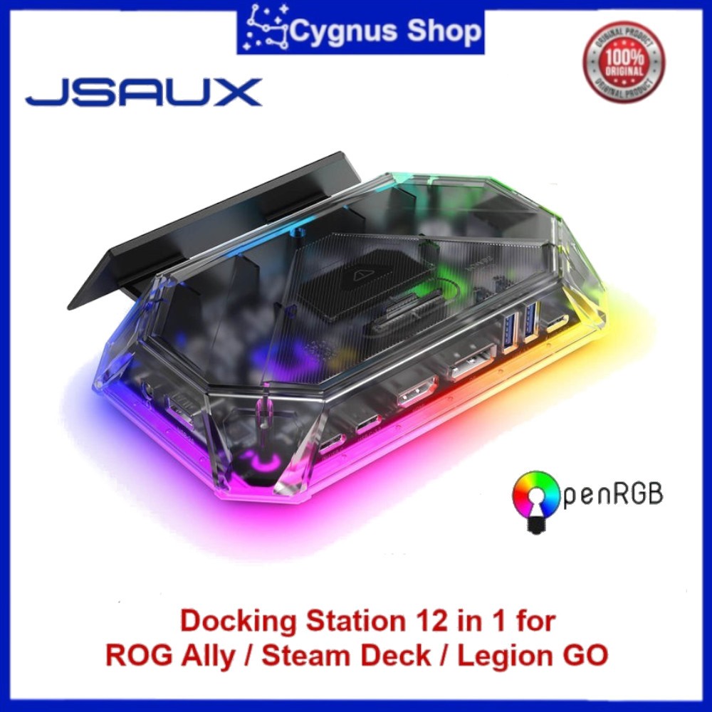 Jual JSAUX 12-in-1 RGB Docking Station for ROG Ally X Legion Go Steam Deck USB Hub Accessories ...