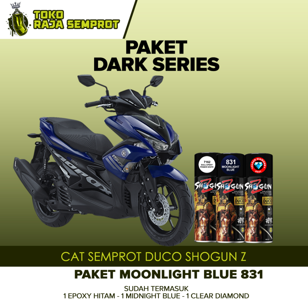 Jual Paket Kaleng Cat Semprot Pilox Cat Moonlight Blue Moon Hitam ...