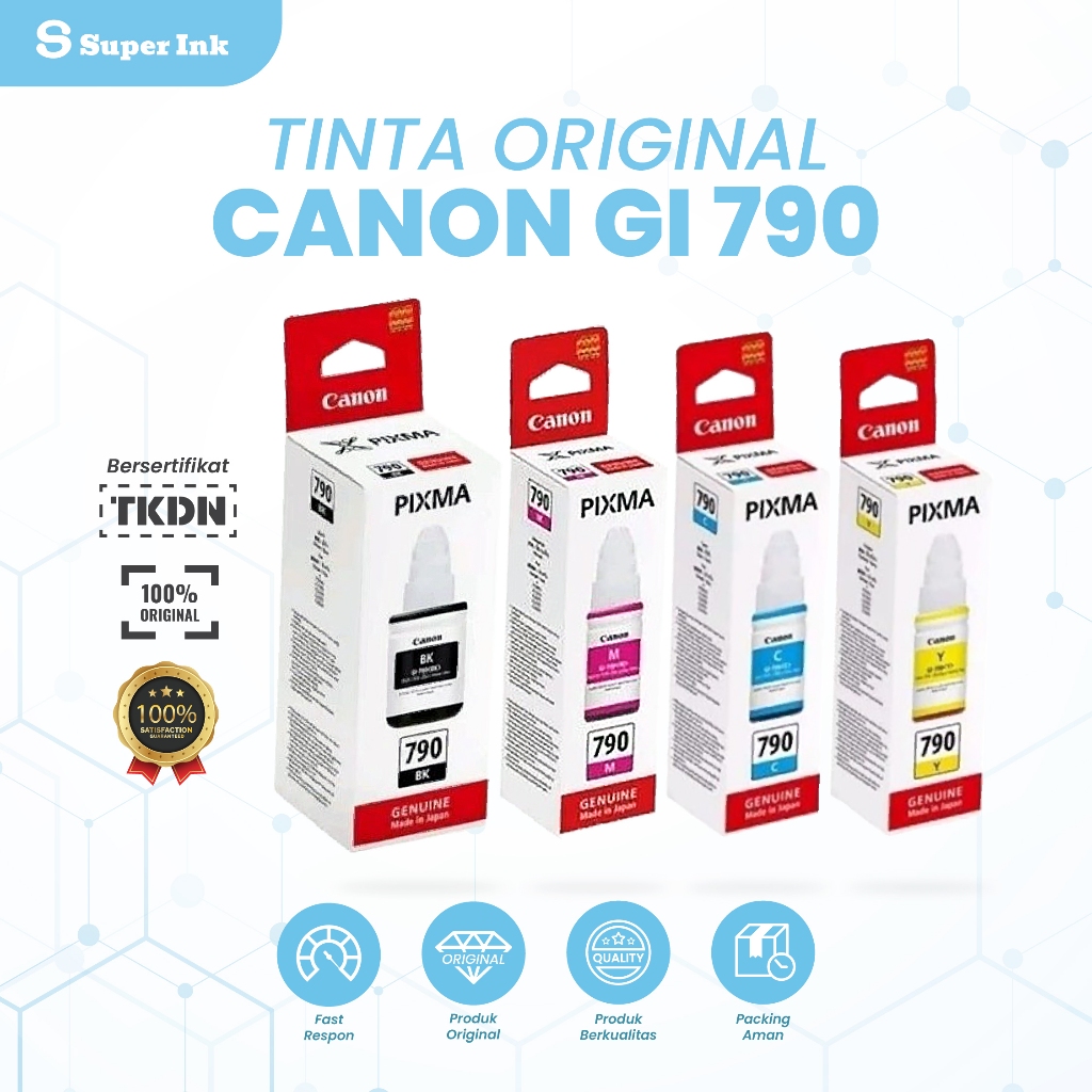 Jual TInta Printer Canon 790 Original Black G1000, G2000, G3000, G4000 ...