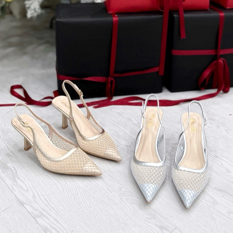 Jual Acacia Mesh Slingback Heels | Shopee Indonesia