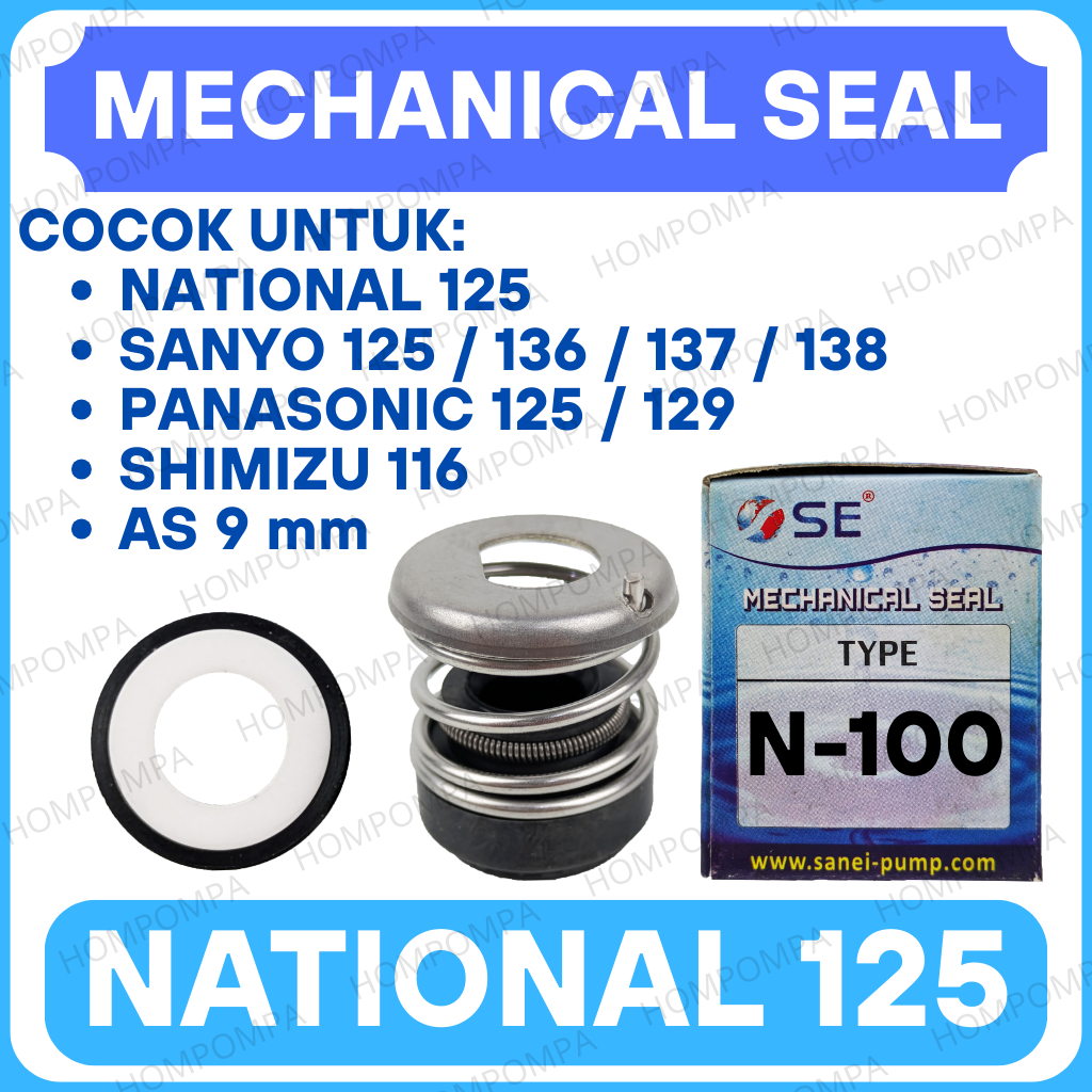 Jual MECHANICAL SEAL NATIONAL GP 125 / N-100 SANEI - SIL MEKANIK SPAREPART POMPA AIR | Shopee ...