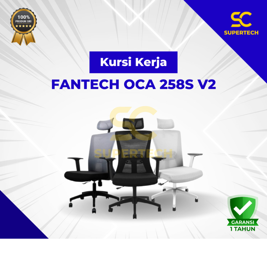 Jual Fantech OCA258s V2 / OC-A258s V2 / OCA-258s V2 Kursi Kerja Kantor ...