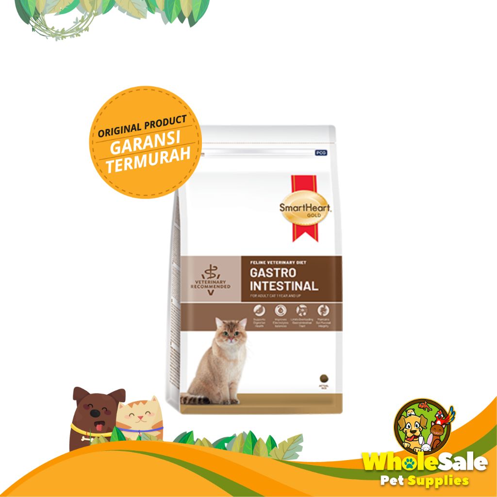Jual Smartheart Gold Dry Cat Food Gastrointestinal 1.5 KG | Shopee ...