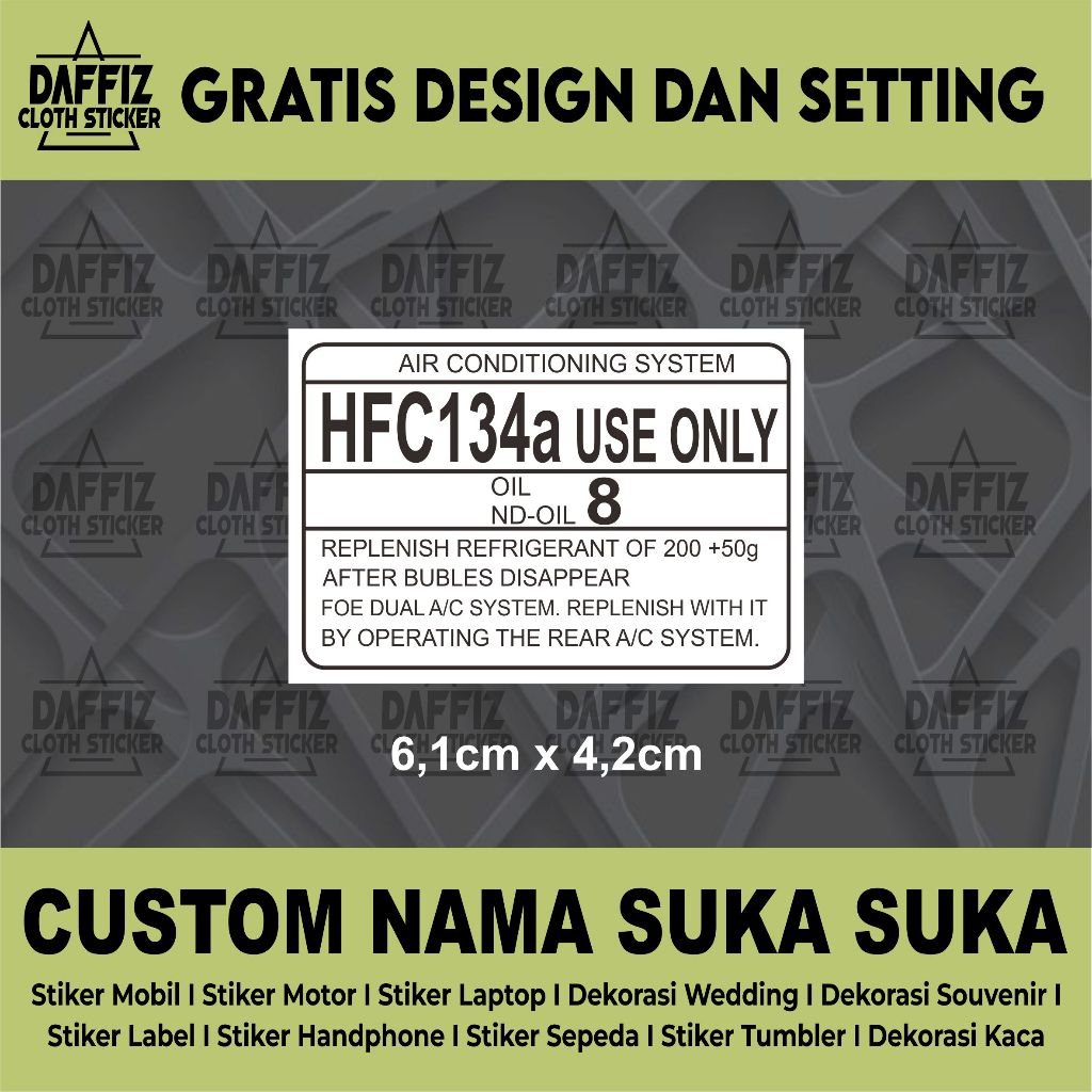 Jual STIKER VINYL DECAL AIR CONDITIONING SYSTEM | Shopee Indonesia